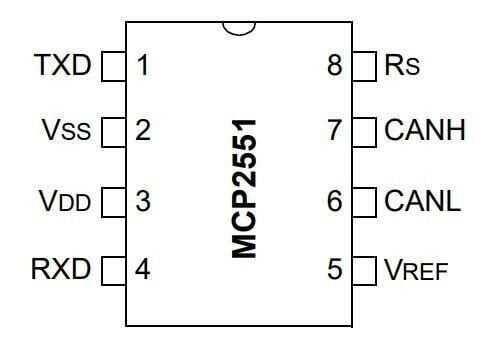 MCP2551-I/SN SOIC-8 Smd CAN Bus Integrated Motorobit - Motorobit.com