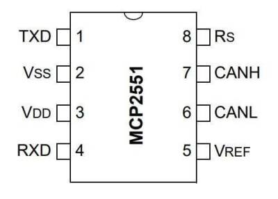MCP2551-I/SN SOIC-8 Smd CAN Bus Integrated Motorobit - Motorobit.com