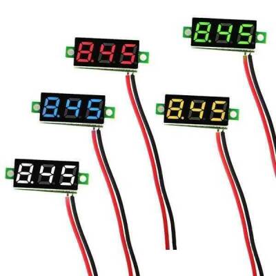Mini Voltage Indicator Blue 4V - 30V Voltmeter Motorobit - Motorobit.com