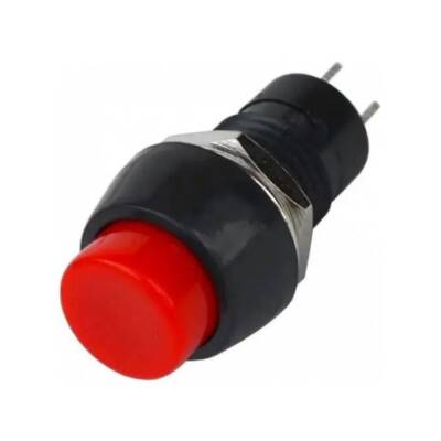 PBS-20B 12mm Yaylı Kısa Push Buton - Kırmızı Push Buton Switch ...