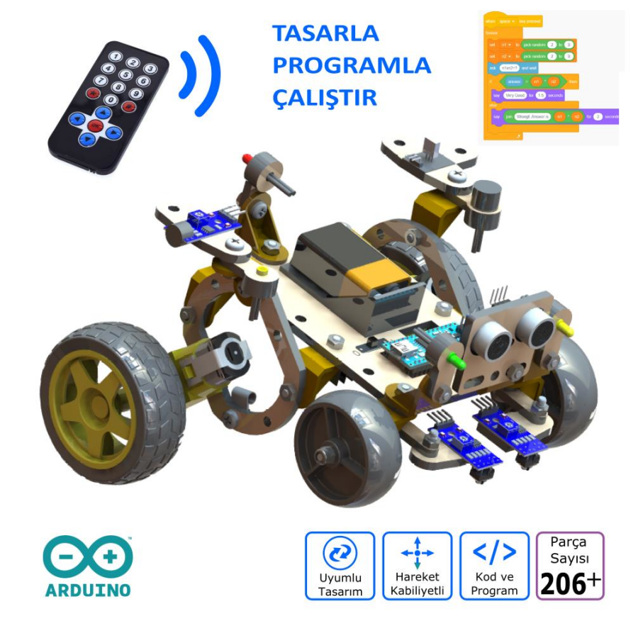Probus Mod-2 Kodlanabilir Eğitim Robotu Demonte Evo Stem Kitleri EVO ...