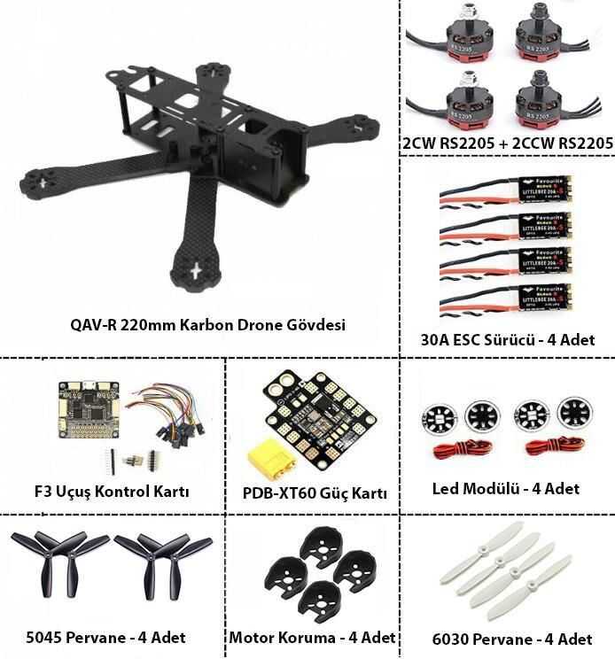 QAV-R 220 Carbon Fiber Drone Set Motorobit - Motorobit.com