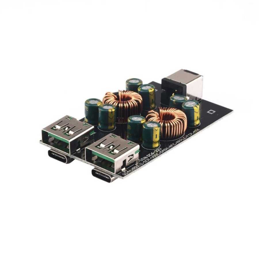 Qualcomm QC4 + QC4 Q3.0 Type C 6-32V Fast Charging Circuit - 2 Channels ...