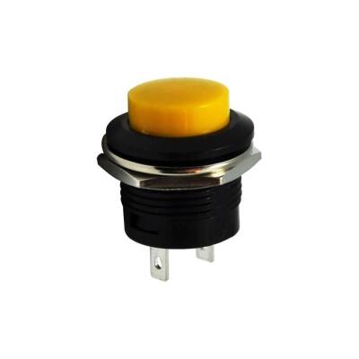 R13-507 16mm Spring Push Button - Yellow Motorobit - Motorobit.com
