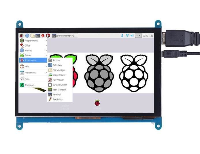 Raspberry Pi 7'' 800x480 Touch HDMI Display Motorobit - Motorobit.com