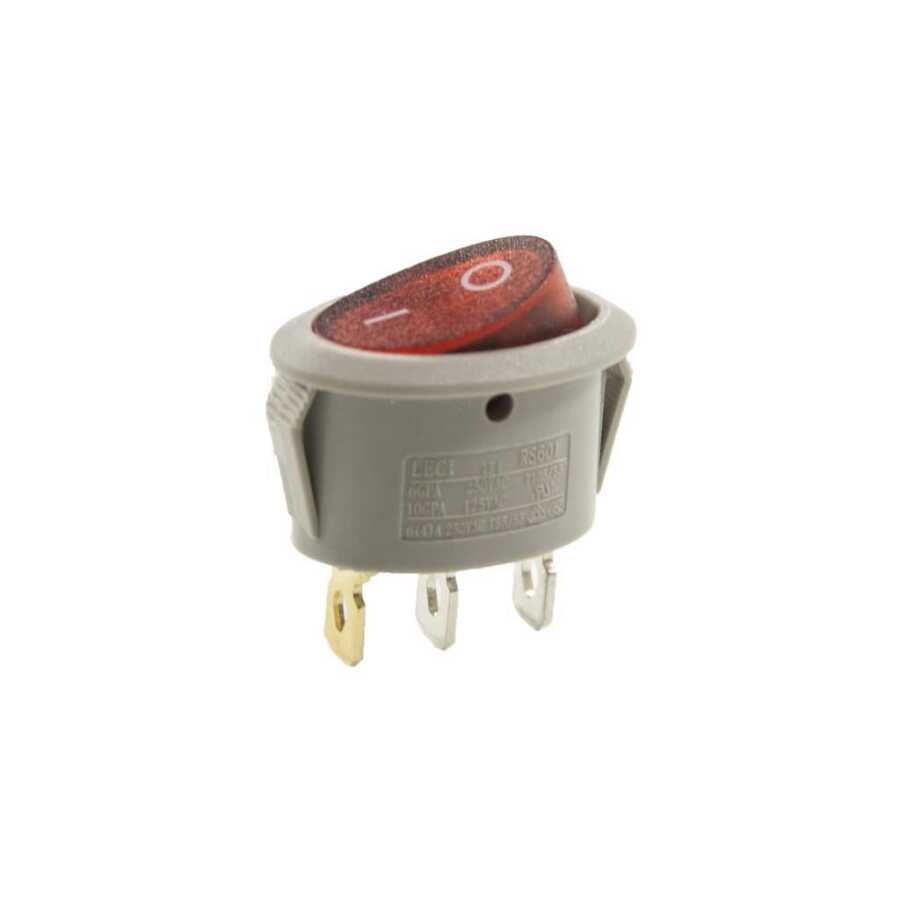 RS601 Oval Illuminated On/Off Switch 3 Pin Motorobit - Motorobit.com