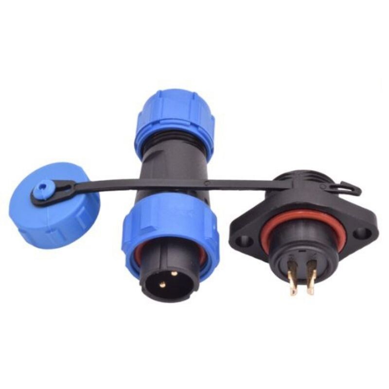 SD13 2 Pin 13mm Waterproof Connector Kit - Flanged Panel Type Motorobit ...
