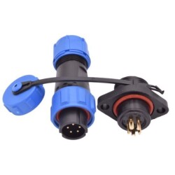 SD13 9 Pin 13mm Waterproof Connector Kit - Flanged Panel Type Motorobit ...