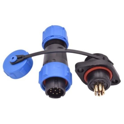 SD13 9 Pin 13mm Waterproof Connector Kit - Flanged Panel Type Motorobit ...