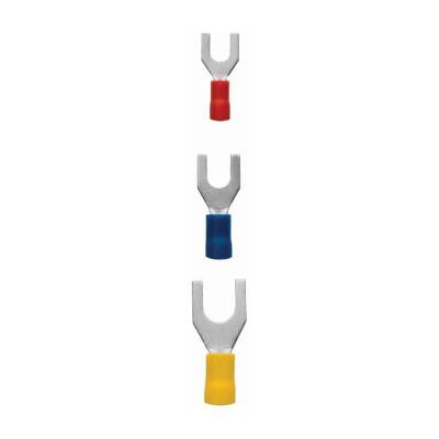 SV 2-5 1.50-2.50 mm Blue Fork Type Insulated Cable End 10 Pieces ...