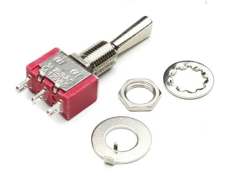 T80-T ON-ON 3-Pin Yaylı Toggle Switch Toogle Switch Salecom - Motorobit.com