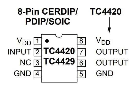 TC4420 DIP-8 Mosfet Driver IC Motorobit - Motorobit.com