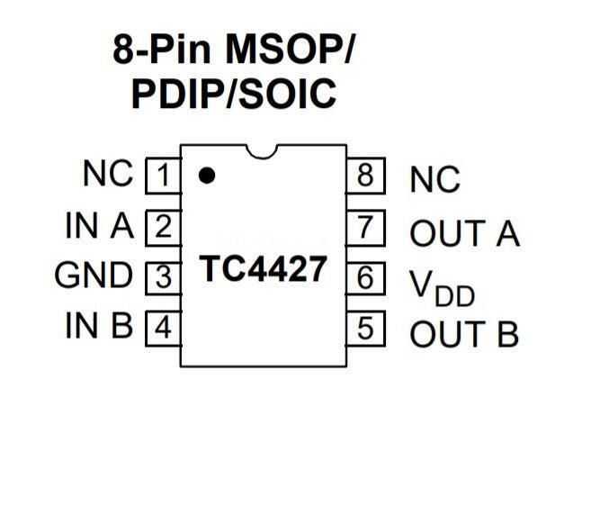 TC4427 DIP8 Entegre MAX/MCP/OP/TC/TDA Serisi Motorobit - Motorobit.com