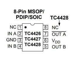 TC4428 DIP-8 Mosfet Sürücü Entegresi MAX/MCP/OP/TC/TDA Serisi Motorobit - Motorobit.com