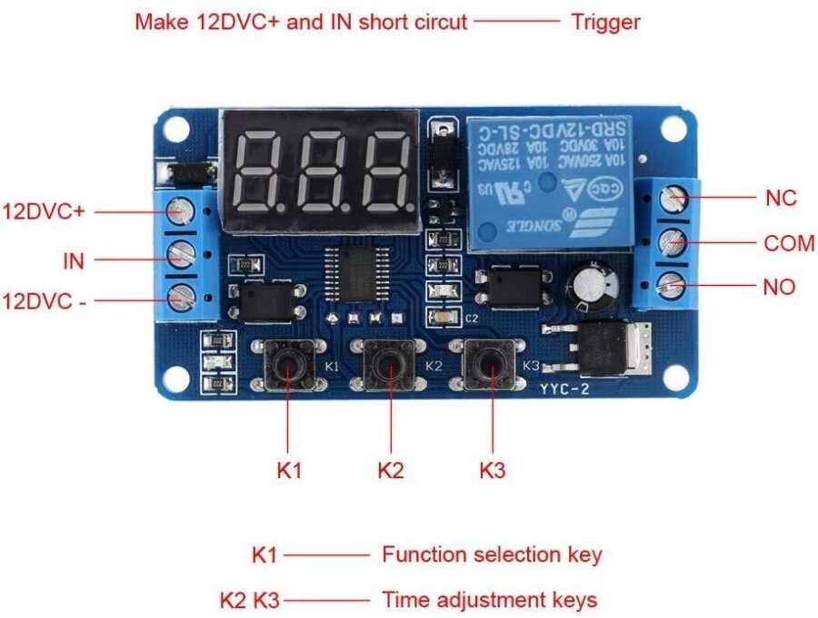 Time Adjusted Relay Module 12V with Protection Box Motorobit ...