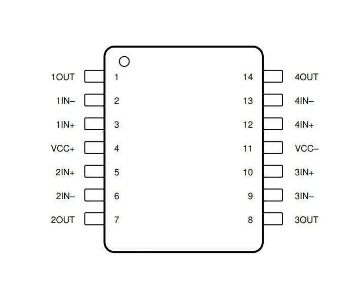 TL074 SMD SOIC-14 Entegre TL/TLC/UC/UDN/ULN Serisi Motorobit - Motorobit.com