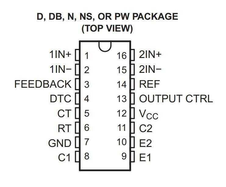TL494 SMD SOIC-16 Entegre TL/TLC/UC/UDN/ULN Serisi Motorobit - Motorobit.com