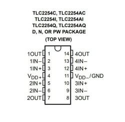 TLC2254 SMD SOIC-14 Entegre TL/TLC/UC/UDN/ULN Serisi Motorobit - Motorobit.com