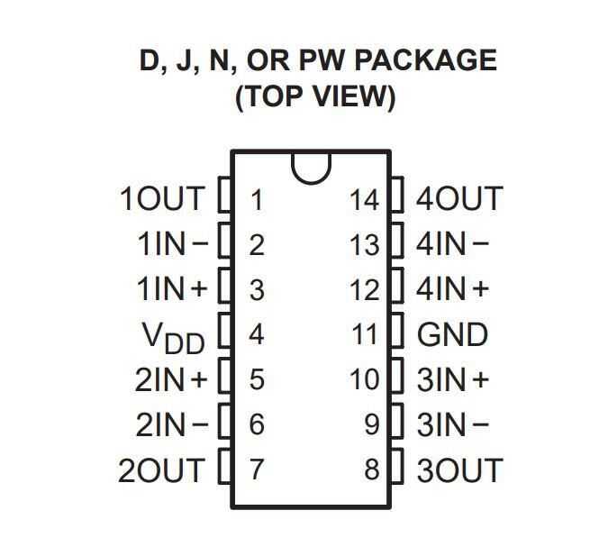 TLC274CD SMD SOIC-14 Entegre TL/TLC/UC/UDN/ULN Serisi Motorobit - Motorobit.com