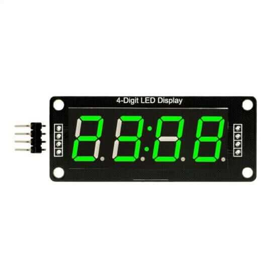 TM1637 4 Digit LED Display Clock Module - Green Motorobit - Motorobit.com