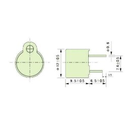 TMB12A03 3V Aktif Buzer Buzzer Motorobit - Motorobit.com