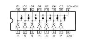 ULN2003APG DIP16 Entegre TL/TLC/UC/UDN/ULN Serisi Motorobit - Motorobit.com