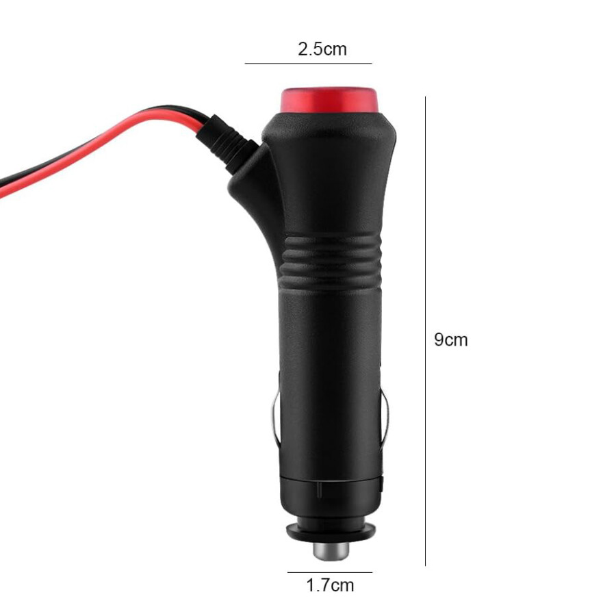 Vehicle Cigarette Lighter Socket with On-Off Switch - 1.5m Cable ...
