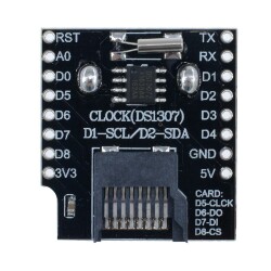 Wemos D1 Mini Data Logger + RTC DS1307 Motorobit - Motorobit.com
