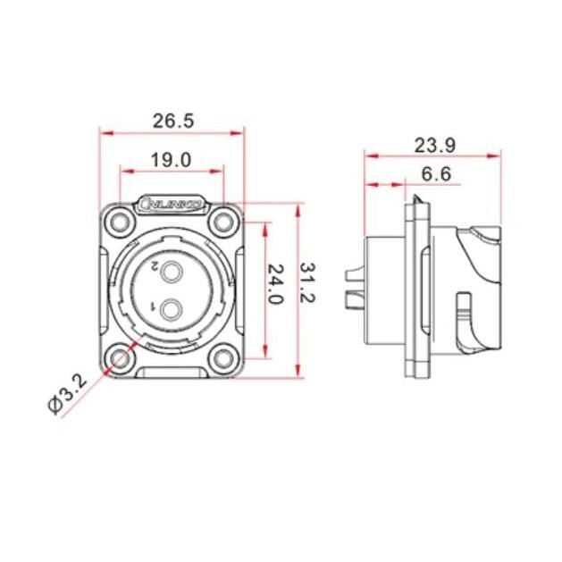 YM-20-J04SX-02-401 4-Pin Su Geçirmez Konnektör - Dişi YM-20 Serisi Su ...